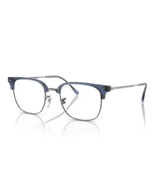 Ray-ban Clubmaster Eyeglasses - Transparent Blue On Gunmetal