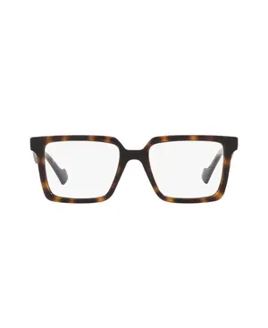 Gucci Rectangle Eyeglasses Full Rim - Tortoise Tan