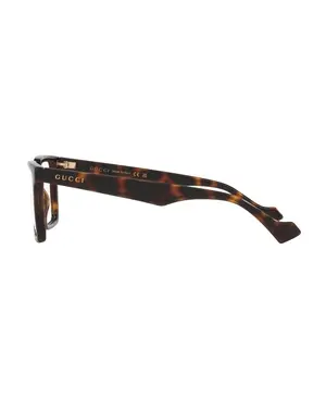 Gucci Rectangle Eyeglasses Full Rim - Tortoise Tan