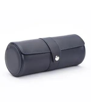 ROYCE NEW YORK Suede Lined Travel Watch Roll - Blue