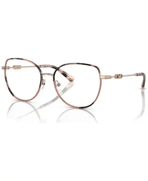 Michael Kors Irregular Eyeglasses - Rose Gold-tone,pink Tortoise