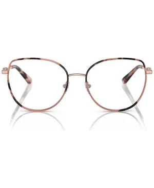 Michael Kors Irregular Eyeglasses - Rose Gold-tone,pink Tortoise