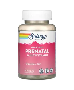 SOLARAY Once Daily Prenatal Multivitamin 90 Vegcaps - Assorted Pre-pack (see Table 9