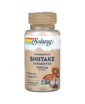 SOLARAY Fermented Shiitake Mushrooms 60 Vegcaps - Assorted Pre-pack (see Table 9