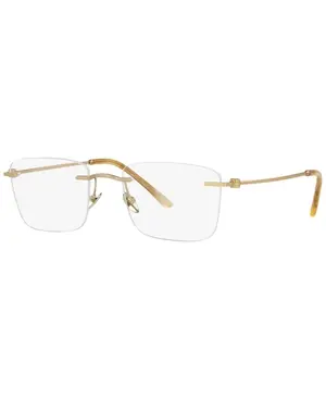 Giorgio Armani Rectangle Eyeglasses - Matte Pale Gold Tone