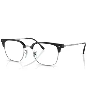 Ray-ban Square Eyeglasses - Black On Silver-tone