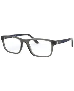 Polo Ralph Lauren Polo Ralph Lauren Rectangle Eyeglasses Transparent Gray