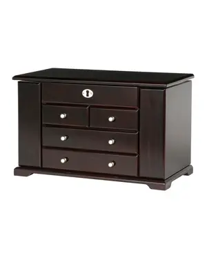 MELE & CO Mele Co. Ellington Wooden Jewelry Box - Dark Brown