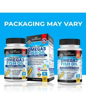 BIOSCHWARTZ Triple Strength Omega 3 Fish Oil Supplement