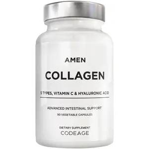 CODEAGE Amen Multi Collagen Peptides Capsules With Hyaluronic Acid And Vitamin C - White