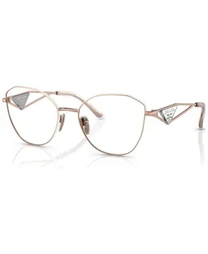 Prada Irregular Eyeglasses - Pink Gold-tone