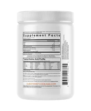 CODEAGE Collagen Peptides Powder + Vitamin C 20g Grass-fed Collagen Per Serving