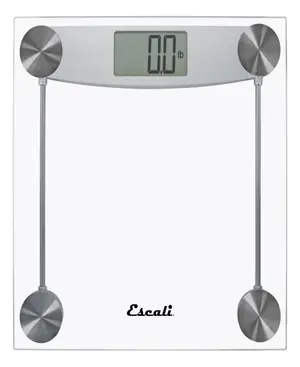 ESCALI Glass Chrome Bathroom Scale - Clear