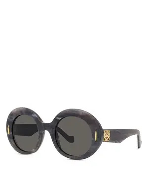 Loewe Anagram Oval Sunglasses, 50mm - Gray/gray Solid