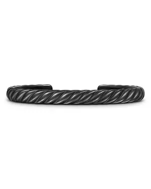 David Yurman Sculpted Cable Cuff Bracelet - Black