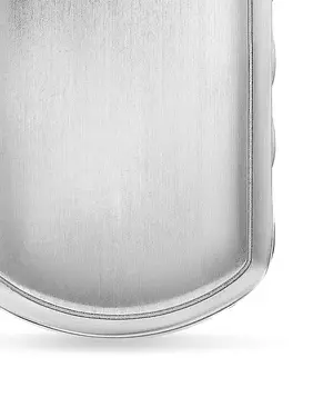 David Yurman Sculpted Cable Tag With Diamonds - Silver