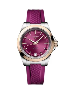 LONGINES Conquest Sunray Watch - Purple