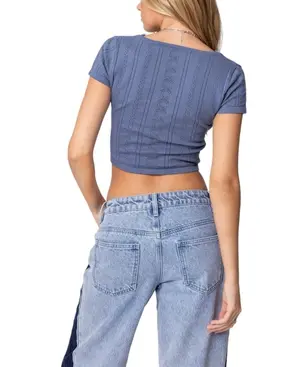 EDIKTED Luciana Knit Crop Top
