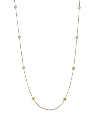 ROBERTO COIN Roberto Coin 18k Yellow Gold Diamond Flower Necklace