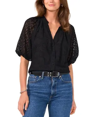 Vince Camuto Sheer Sleeve Top