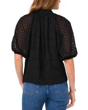 Vince Camuto Sheer Sleeve Top