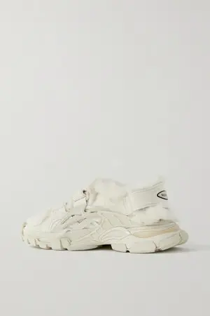 Balenciaga Faux Fur-lined 'track' Sandals