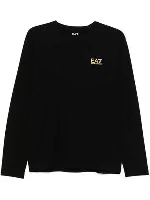 EA7 Logo Print Long Sleeve T-shirt