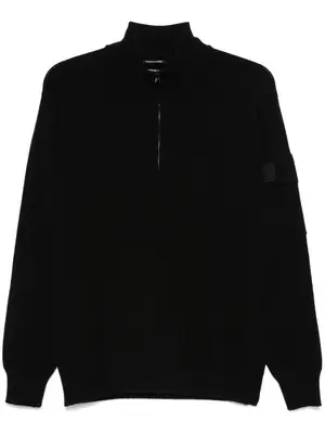C.P. COMPANY Logo-patch Sweater - Black
