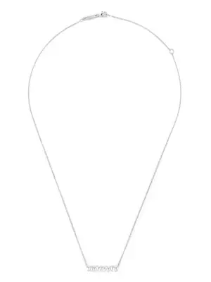 SUZANNE KALAN 18kt White Gold Bar Diamond Necklace - Silver