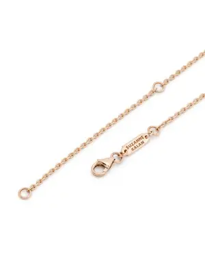 SUZANNE KALAN 18kt Rose Gold Dangle Diamond Necklace - Pink