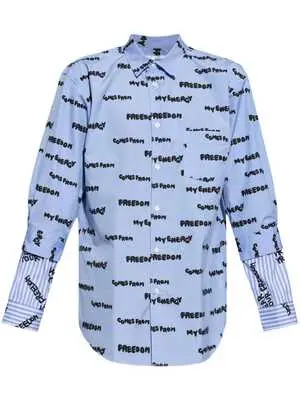 Comme Des Garçons Slogan-print Hirt