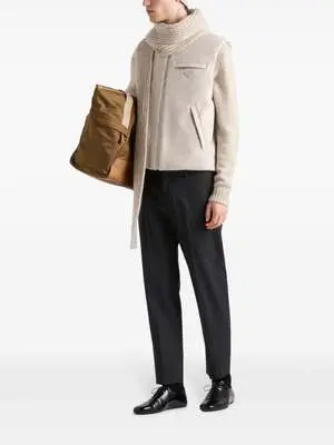 Prada Padded Cashmere Vest - Neutrals