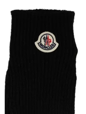 Moncler Logo-patch Gloves - Black