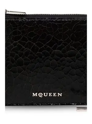 Alexander McQueen Leather Zip Card Holder