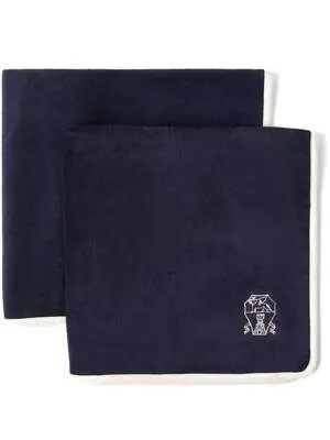 Brunello Cucinelli Terry-cloth Hand Towels - Blue
