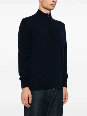 BALLANTYNE Zip-up Cashmere Cardigan - Blue