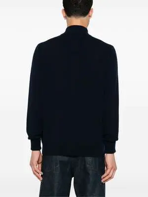 BALLANTYNE Zip-up Cashmere Cardigan - Blue