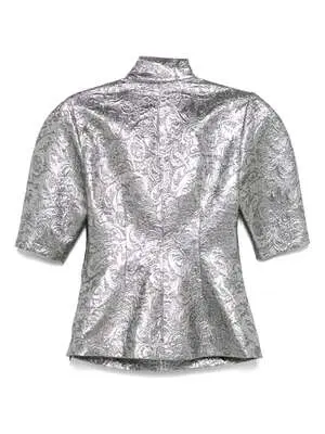 MSGM Metallic-effect Blouse