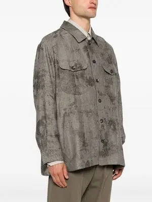 ZIGGY CHEN Herringbone-pattern Shirt