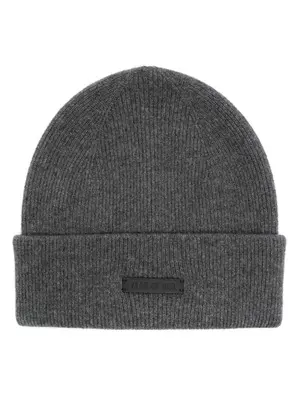Fear Of God Logo-patch Beanie - Grey
