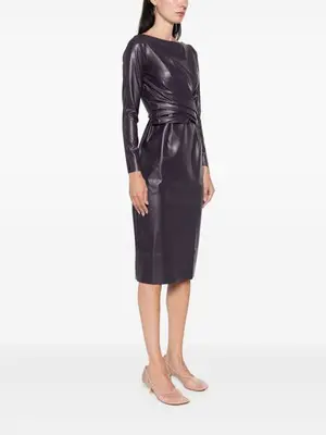 Chiara Boni La Petite Robe Camelia Midi Dress - Purple