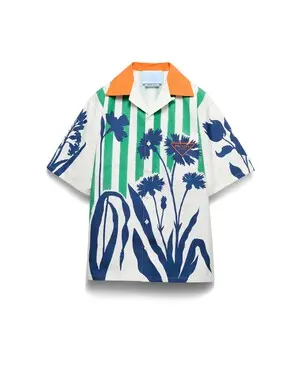 Prada Timecapsue Printed Cotton Shirt - White
