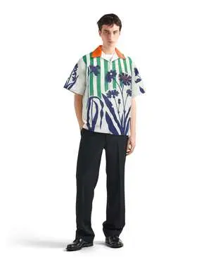 Prada Timecapsue Printed Cotton Shirt - White