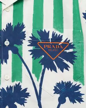 Prada Timecapsue Printed Cotton Shirt - White