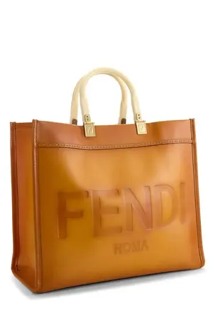 Fendi Calfskin Sunshine Shopper - Orange