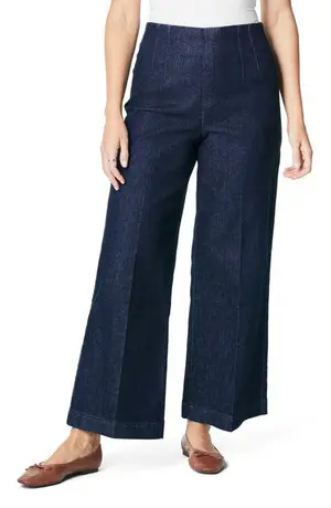 Spanx Zero Waistband Crop Wide Leg Jeans