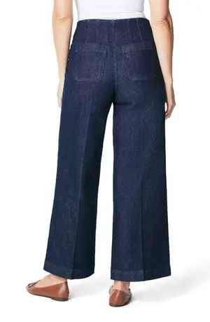 Spanx Zero Waistband Crop Wide Leg Jeans