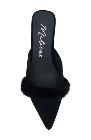 Matisse Kellan Pointed Toe Mule - Black Suede