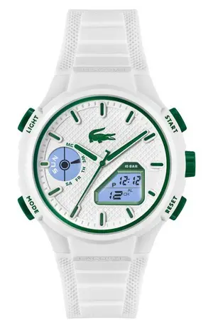 Lacoste Lc33 Silicone Strap Watch - White