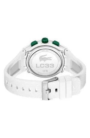 Lacoste Lc33 Silicone Strap Watch - White